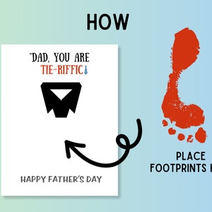 Fathers Day Footprint Art Fathers Day Craft Activity Keepsake Art Gift ...