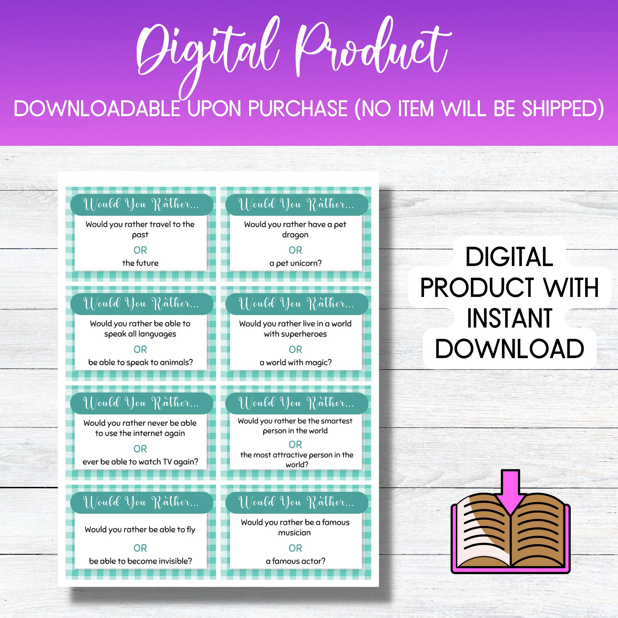 Would You Rather Game, Would You Rather Cards, Would You Rather ...