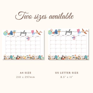 July 2024 Calendar Printable Kids 2024 Calendar Classroom School ...