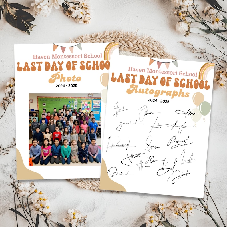 End of the Year Printable Autographs Sheet 2024-2025 Last Day of School ...