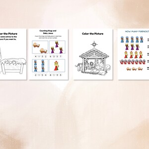 Nativity Pack Activity for Kids Printable Workbook Nativity Theme Jesus ...