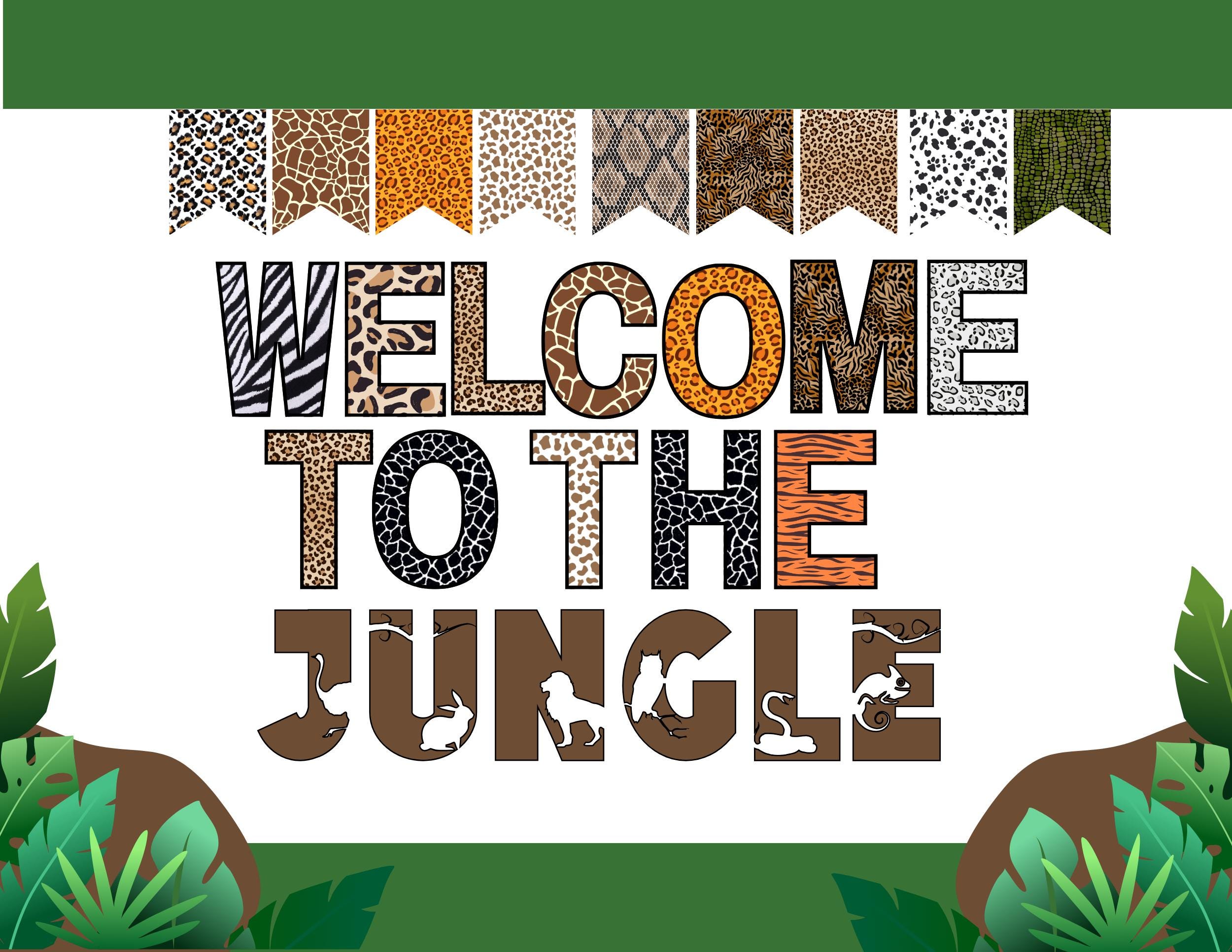 Bulletin Board Welcome Back to School Jungle Safari Theme Create Your ...