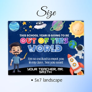 Editable Teacher Welcome Back to School Postcard for Students Cute ...