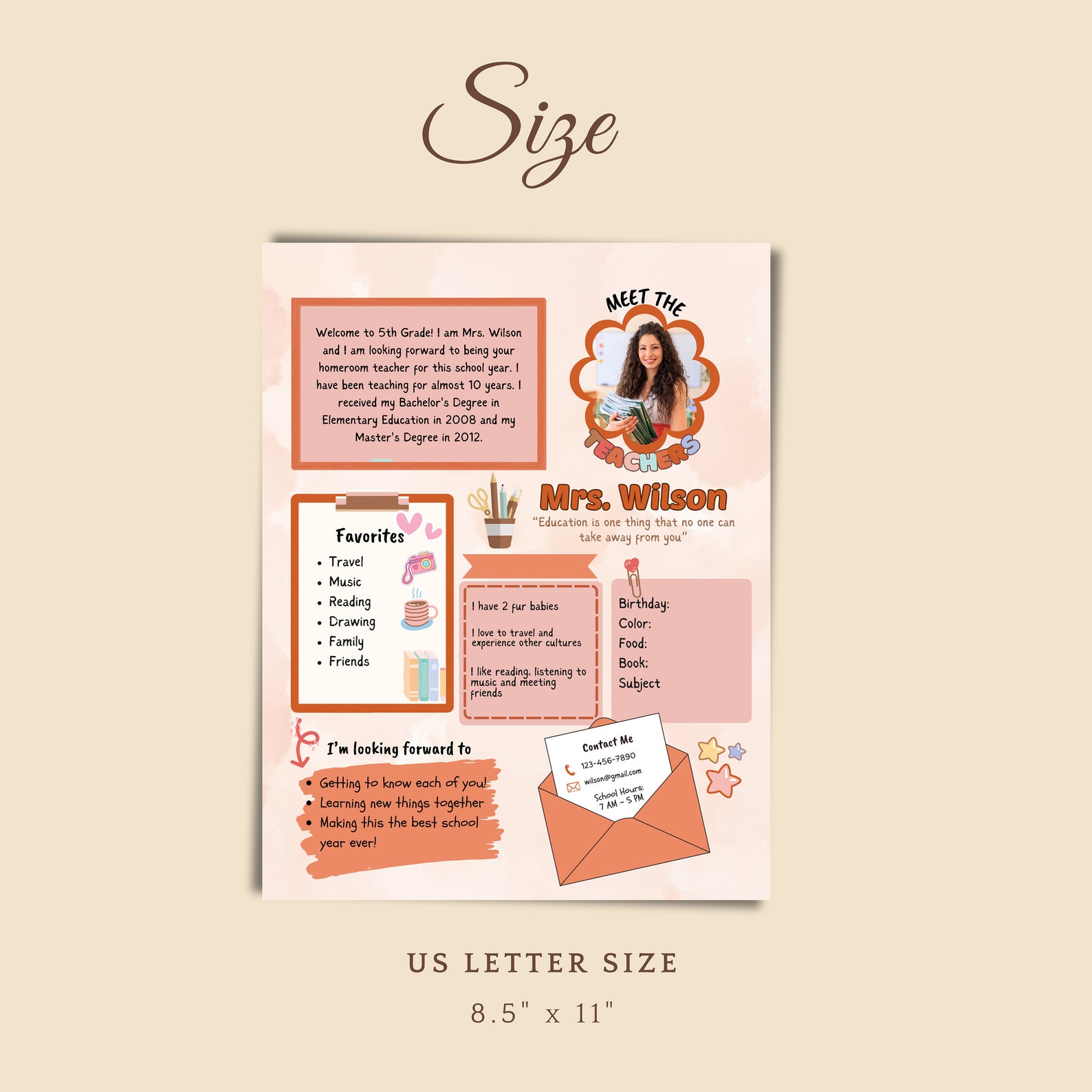 Editable Meet the Teacher Template Flyer Back to School Printable ...