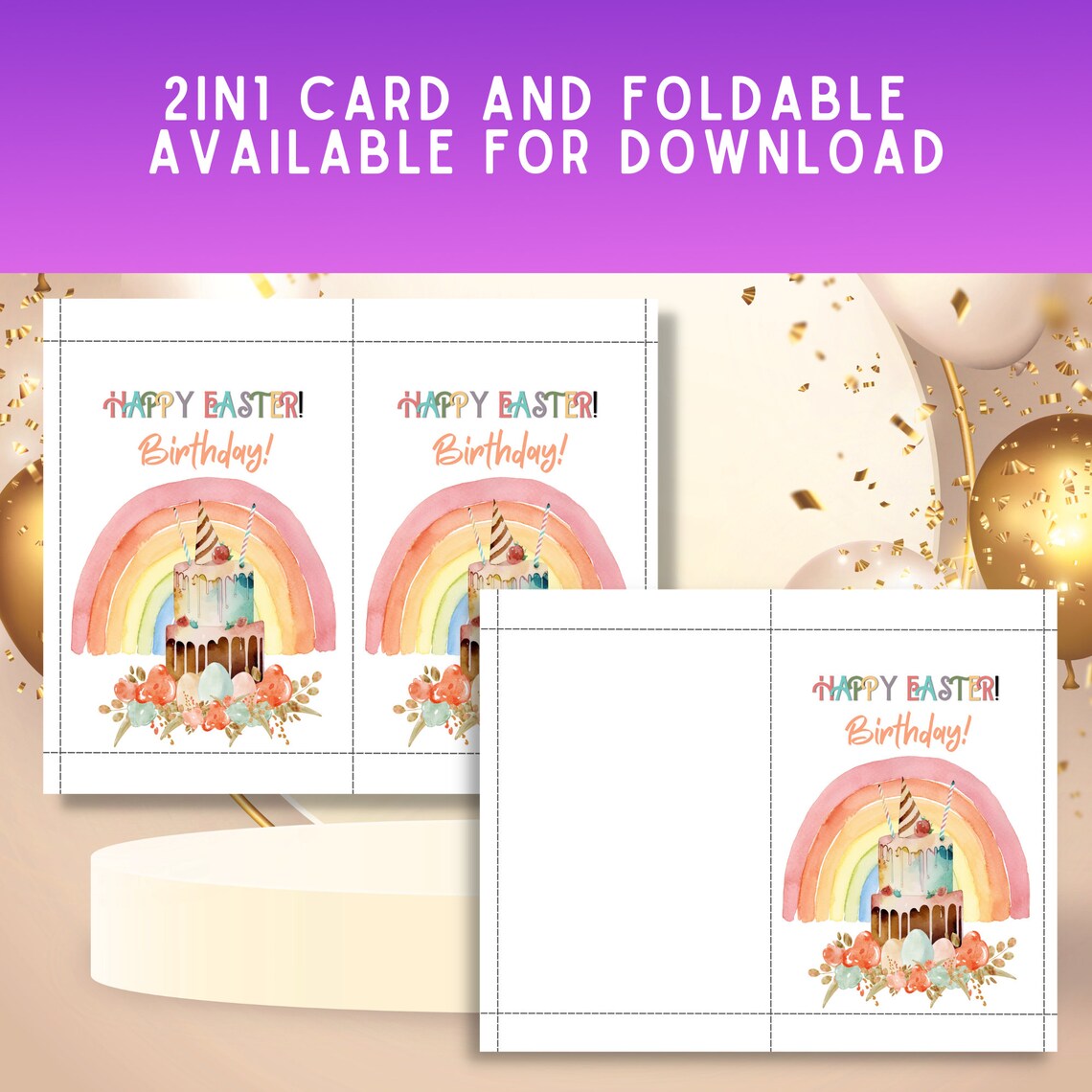 Easter Birthday Card Happy Birthday Card at Easter Greetings Card for ...
