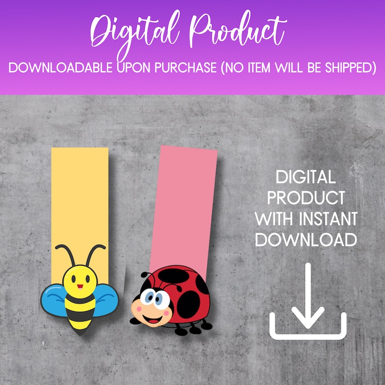 PRINTABLE Bookmarks for Kids Cute Bookmarks for Kids Bookmark for Kids ...