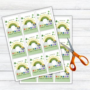 St Patricks Day Tag Printable, Pot of Gold St Patricks Gift Label ...