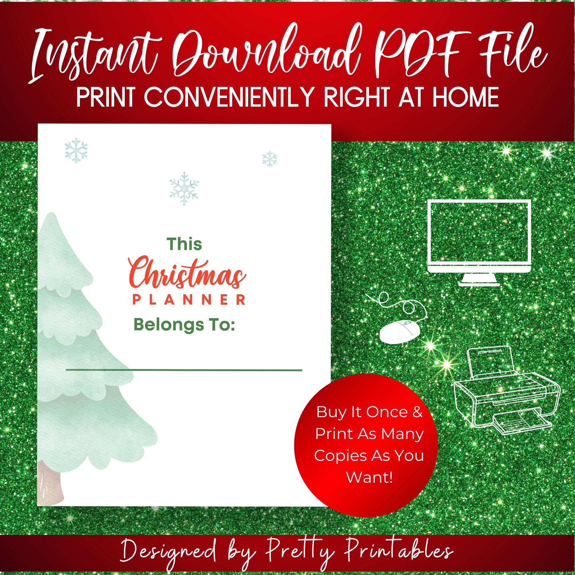 New Christmas Planner Printable Holiday Planner Advent - Etsy