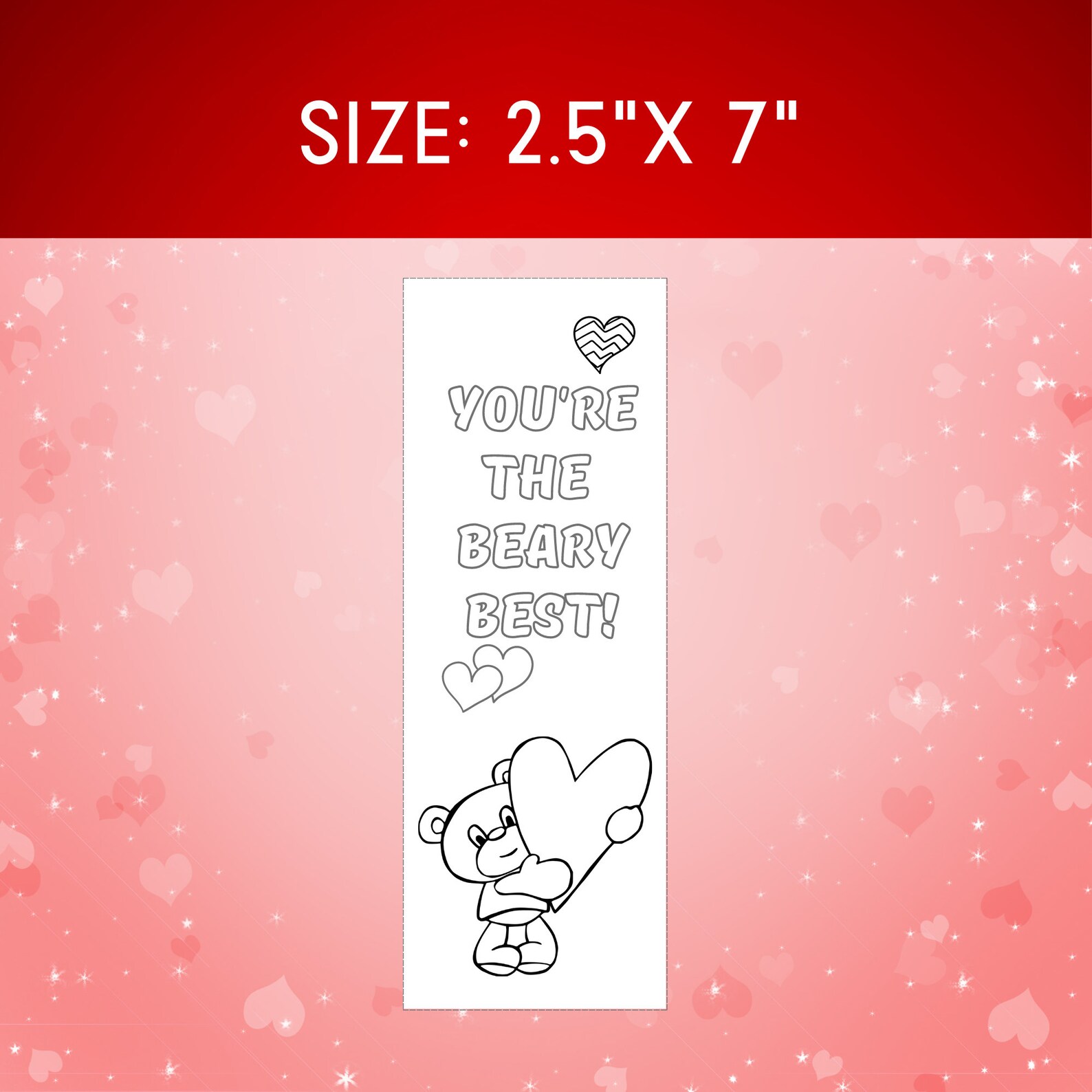 Valentines Coloring Bookmarks Valentines Puns Cards Cute Animal ...
