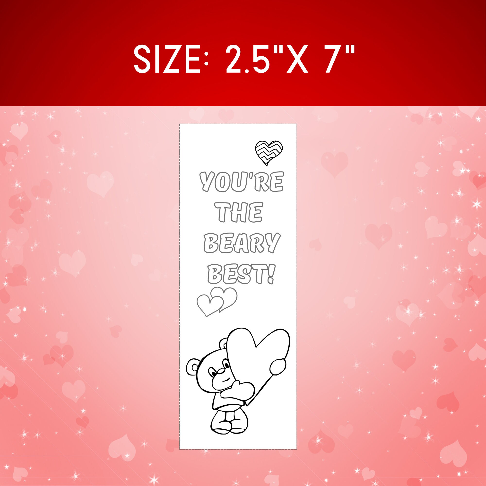 Valentines Coloring Bookmarks Valentines Puns Cards Cute Animal ...