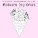 Mothers Day Printable Cut and Color Flowers Bouquet, Coloring Card Gift ...