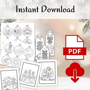 Christmas Nativity Coloring Bundle Nativity Christian Coloring ...