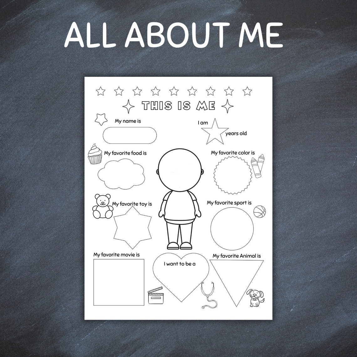 Welcome Back to School Form First Day of School Activity Coloring ...