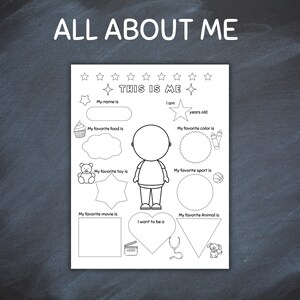 Welcome Back to School Form First Day of School Activity Coloring ...