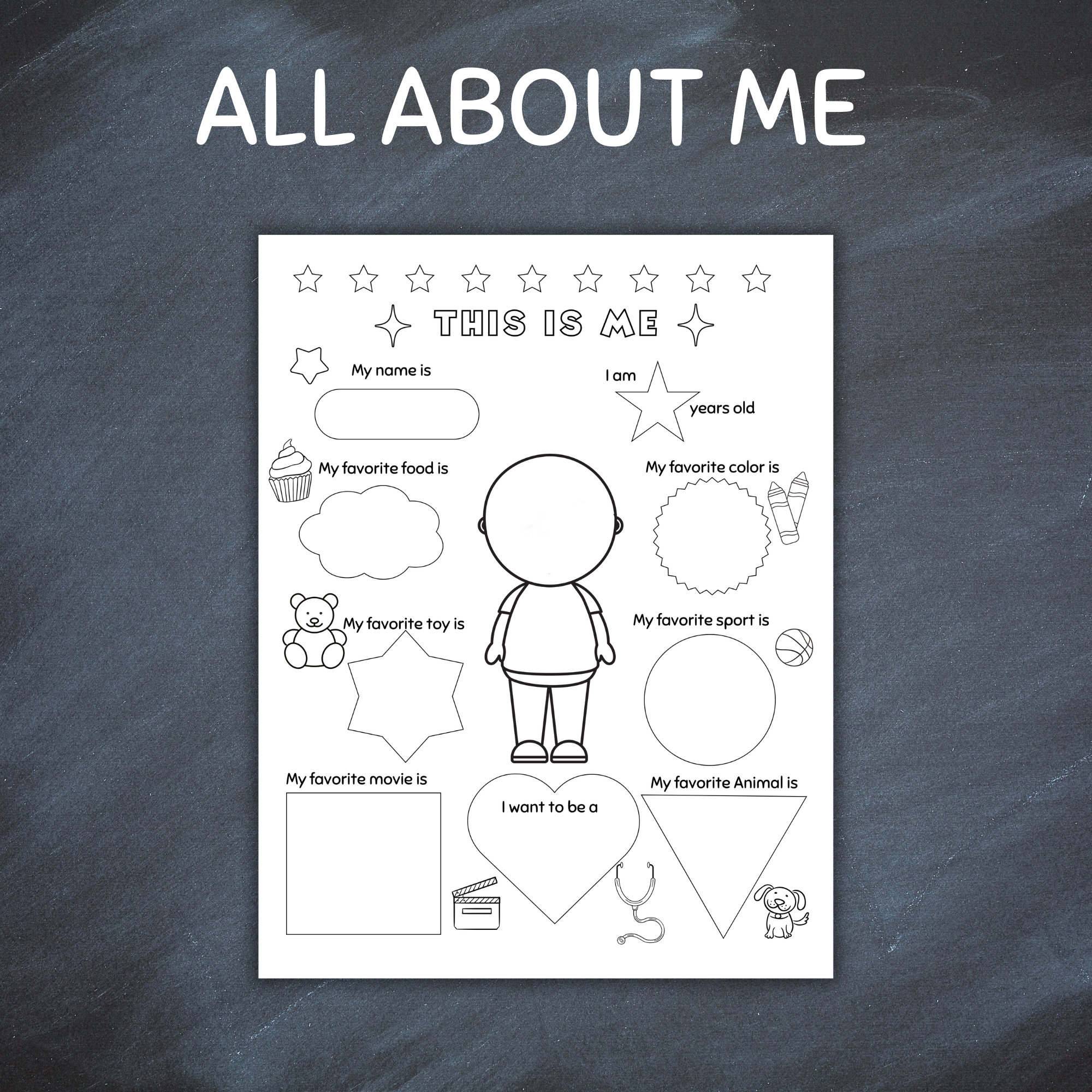 Welcome Back to School Form First Day of School Activity Coloring ...