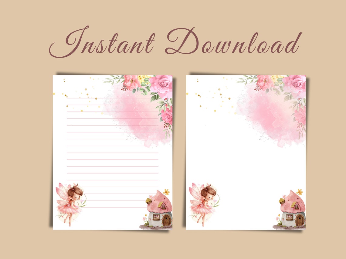 Fairy Stationery Writing Paper Notepad Fairytale Stationery Set Journal ...
