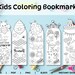 Coloring Bookmarks Set 4 Kids Coloring Printable Bookmarks Classroom ...