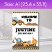 Editable Construction Birthday Welcome Sign Construction Party ...