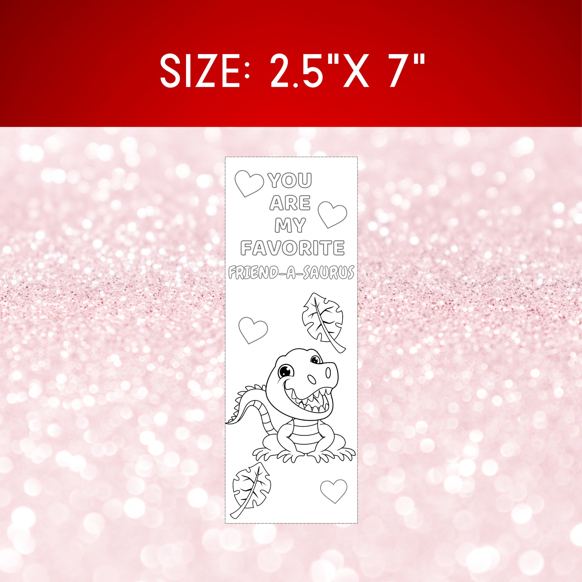 Dino Valentines Coloring Bookmarks Dinosaur Puns Coloring Bookmarks ...