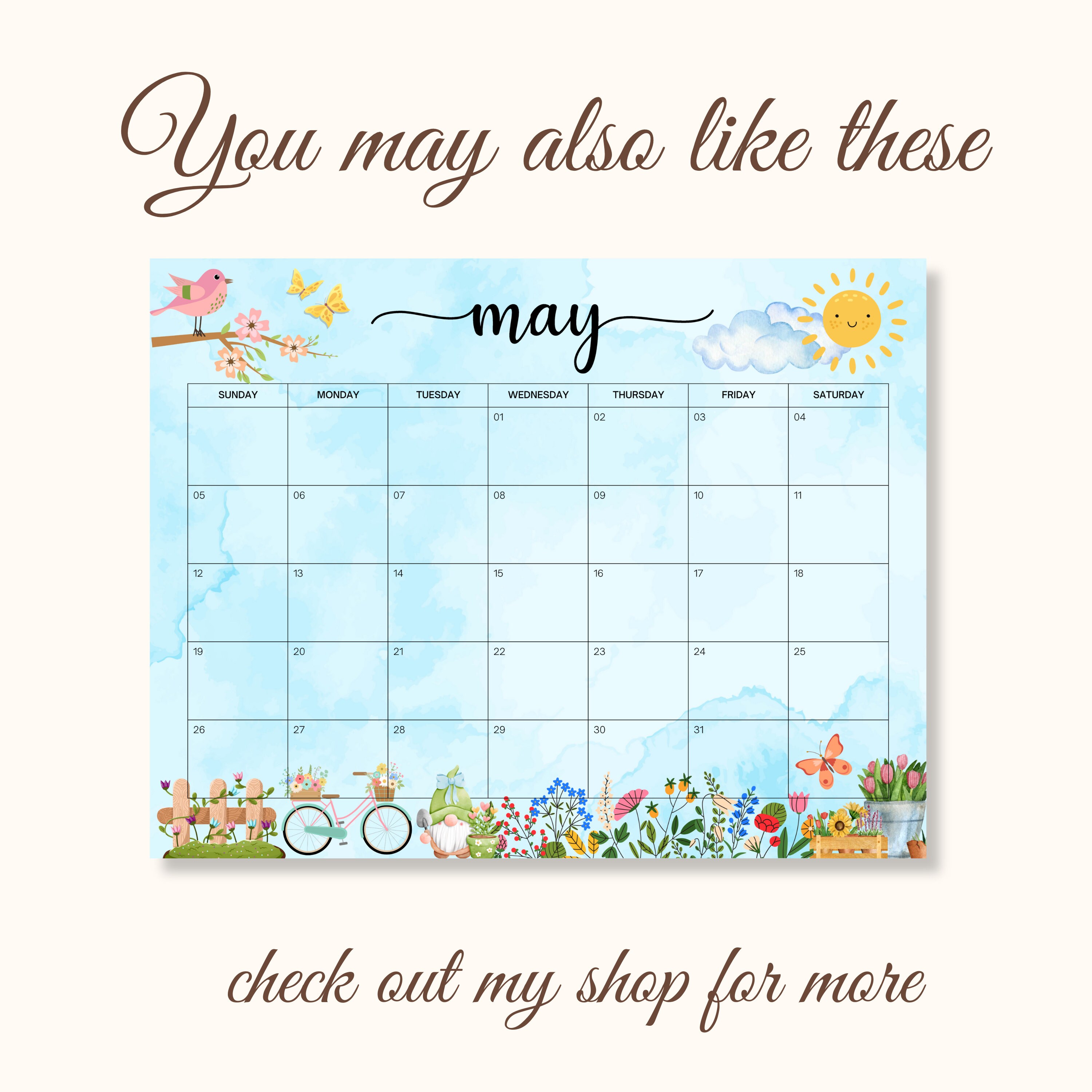 May 2024 Calendar Printable Kids 2024 Calendar Class Homeschool May ...