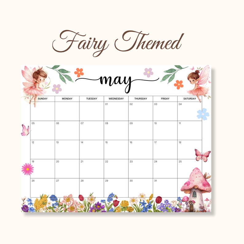 May 2024 Calendar Printable Kids 2024 Calendar Class Homeschool May ...