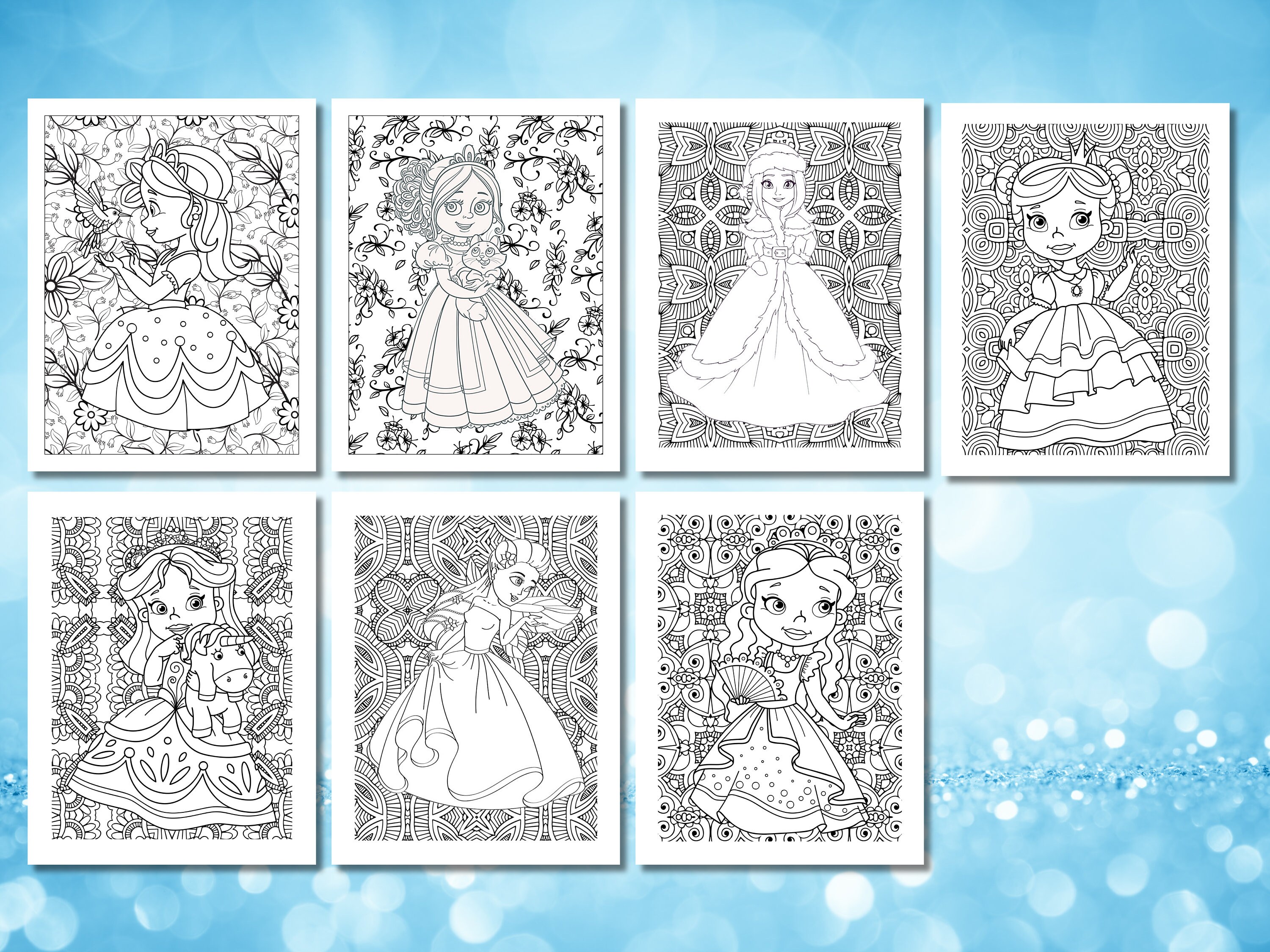 Personalized Coloring Book Cover Princess Birthday Favor Coloring Book ...