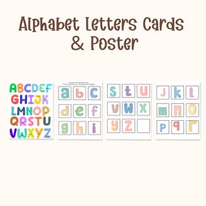 Alphabet Letter Craft 26 Letters Set Tracing Coloring Letters Beginning ...