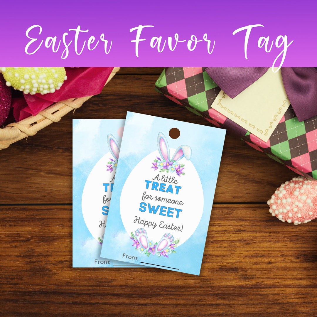 Easter Gift Tag Printable Easter Treat Tags Easter Favor Tag Easter ...