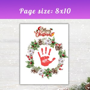 Christmas Handprint Craft Printable Christmas Wreath Handprint Art DIY ...