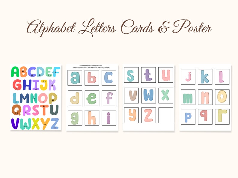 Alphabet Letter Craft 26 Letters Set Tracing Coloring Letters Beginning ...