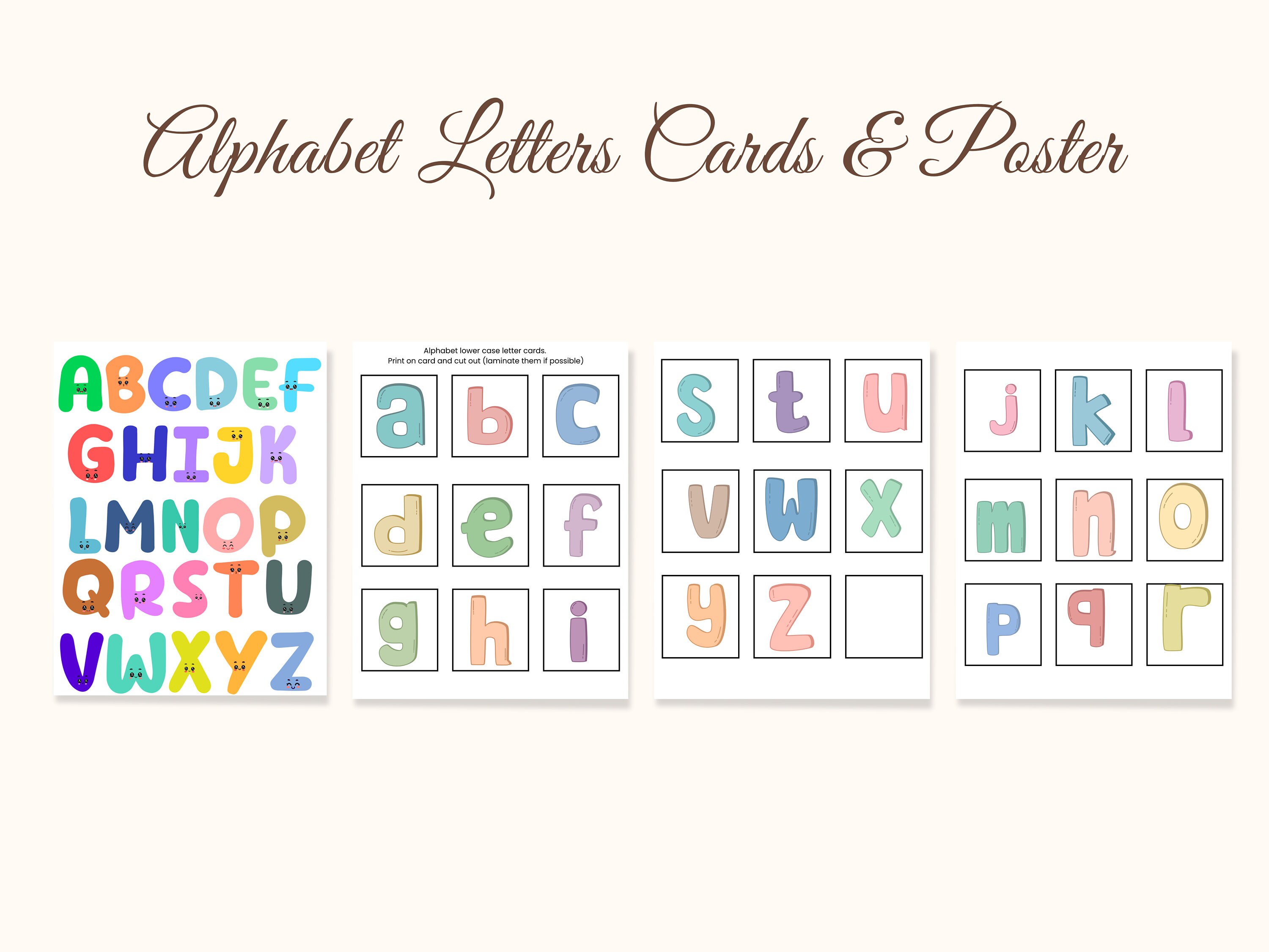 Alphabet Letter Craft 26 Letters Set Tracing Coloring Letters Beginning ...