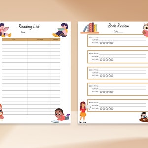 Reading Tracker Reading Log for Kids Reading Journal K-2nd Grade Record ...
