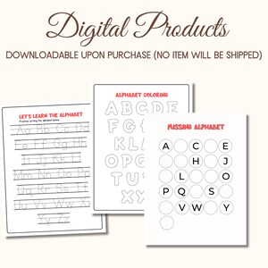 Alphabet Letter Craft 26 Letters Set Tracing Coloring Letters Beginning ...