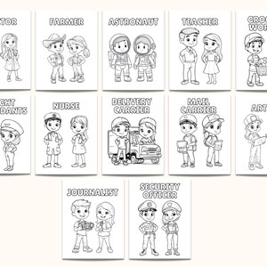 Career Coloring Pages for Kids Printable Career Coloring Sheet Job ...