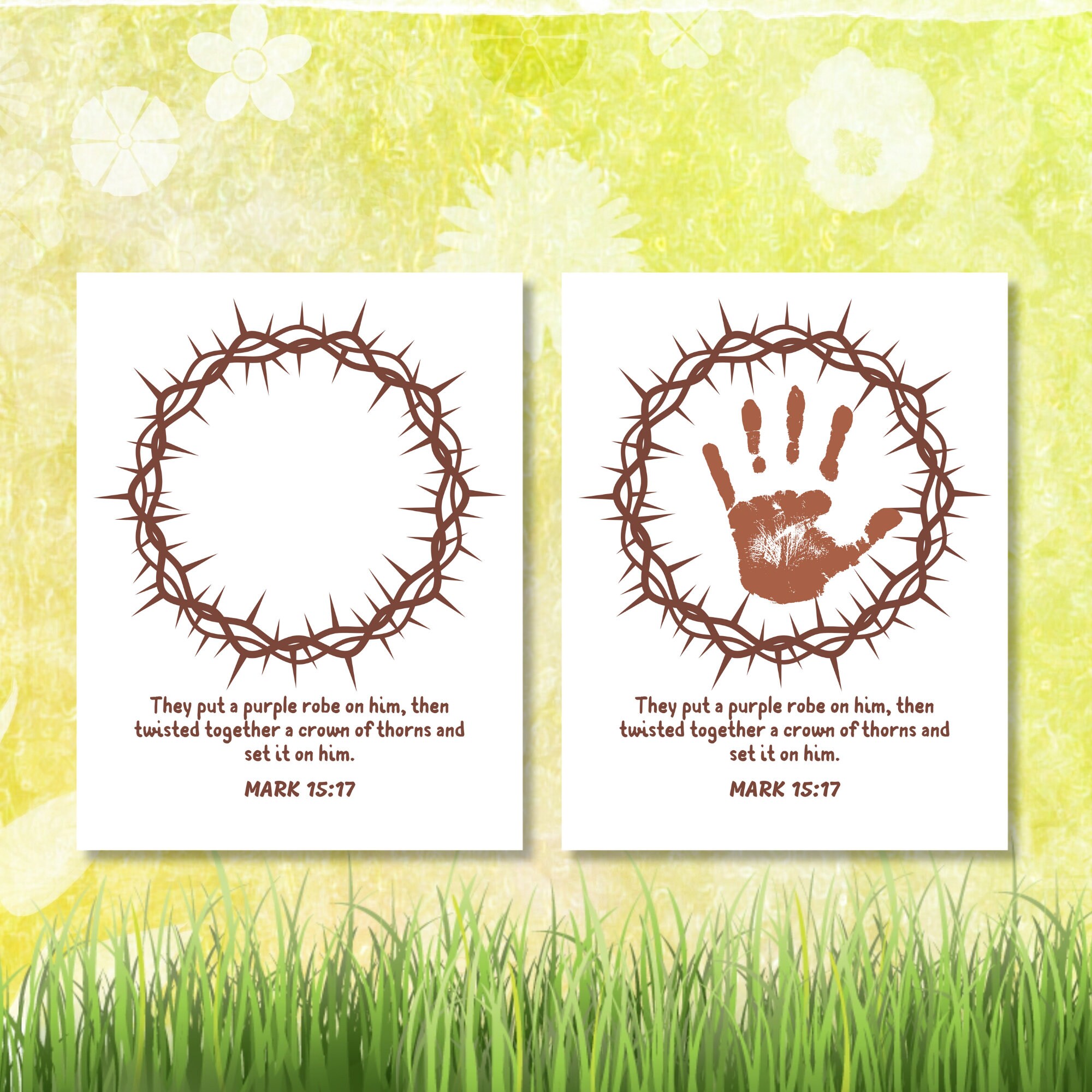 Easter Handprint Craft Bundle Printable Religious Easter DIY Craft for ...