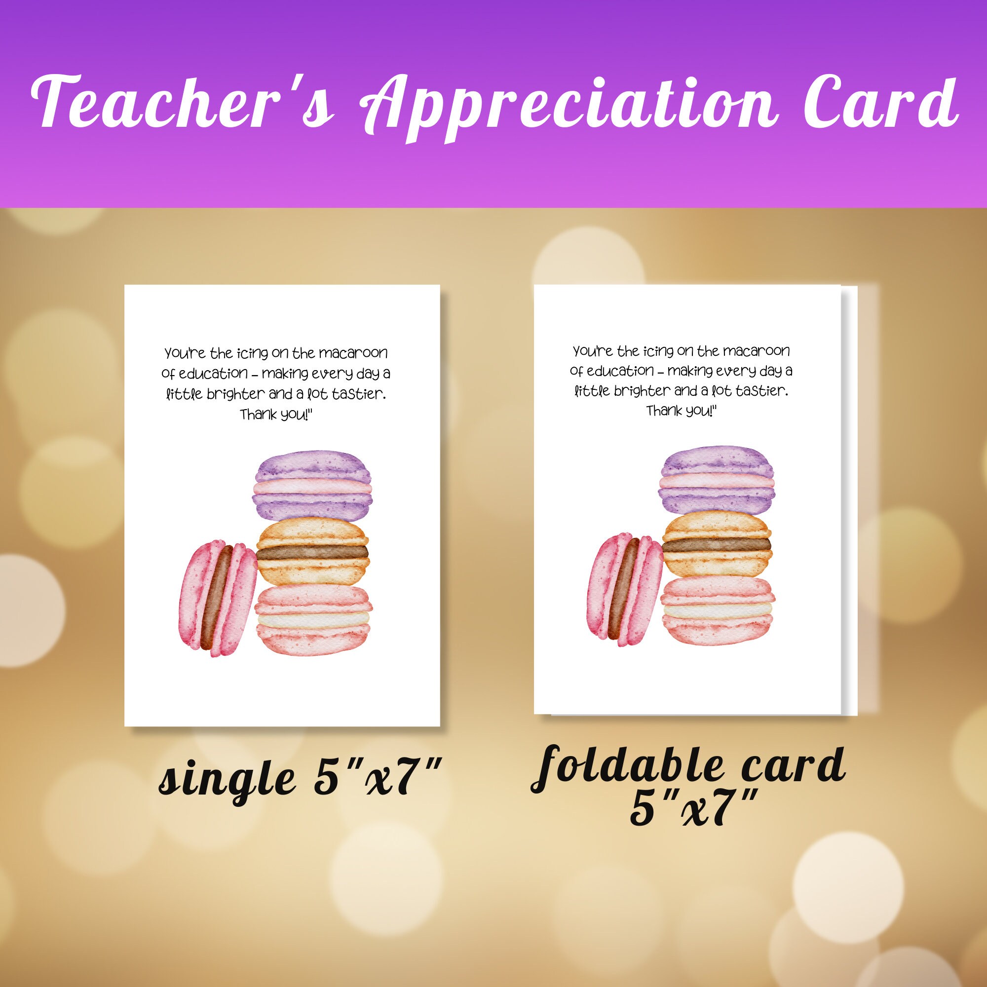 Teacher Appreciation Gift Card Printable Appreciation Card for Teacher ...