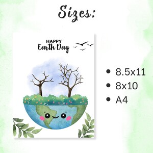 Earth Day Handprint Art Craft Printable Happy Earth Day Gift DIY Craft ...