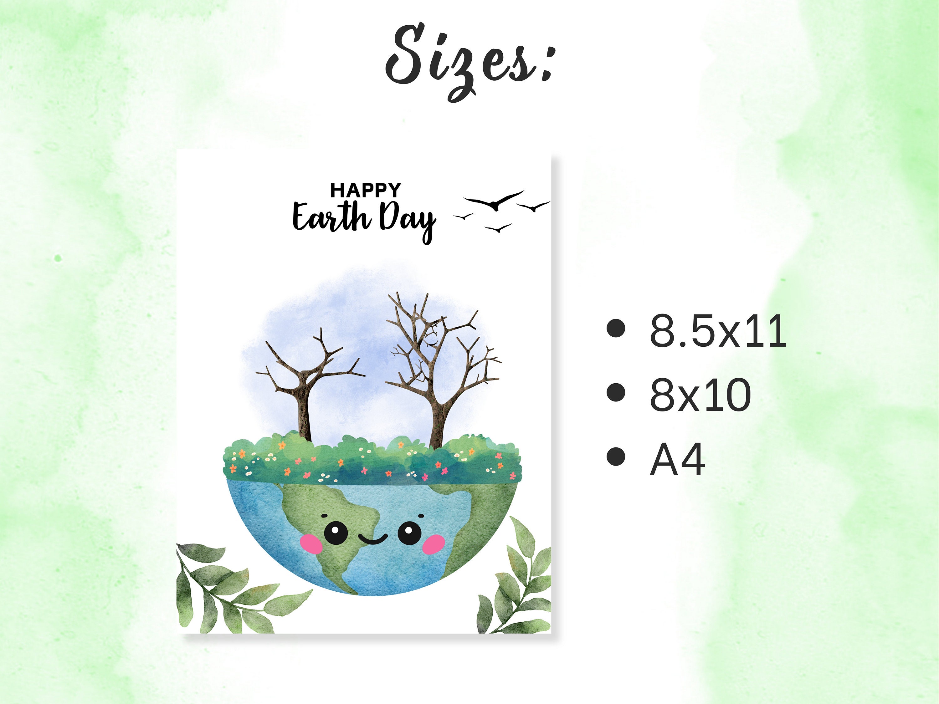 Earth Day Handprint Art Craft Printable Happy Earth Day Gift DIY Craft ...