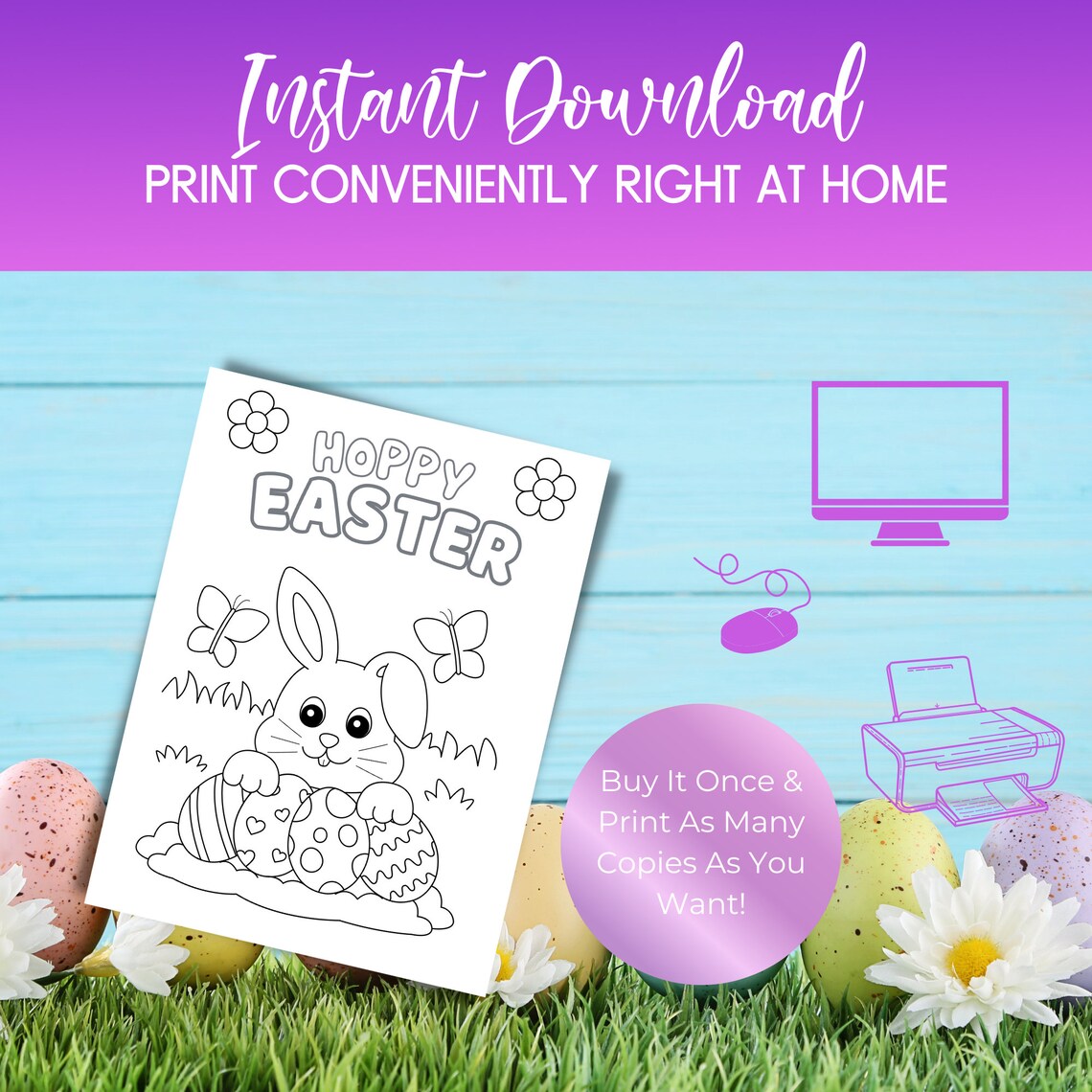 Printable Easter Coloring Cards Teachers Easter Coloring Pages for Kids ...