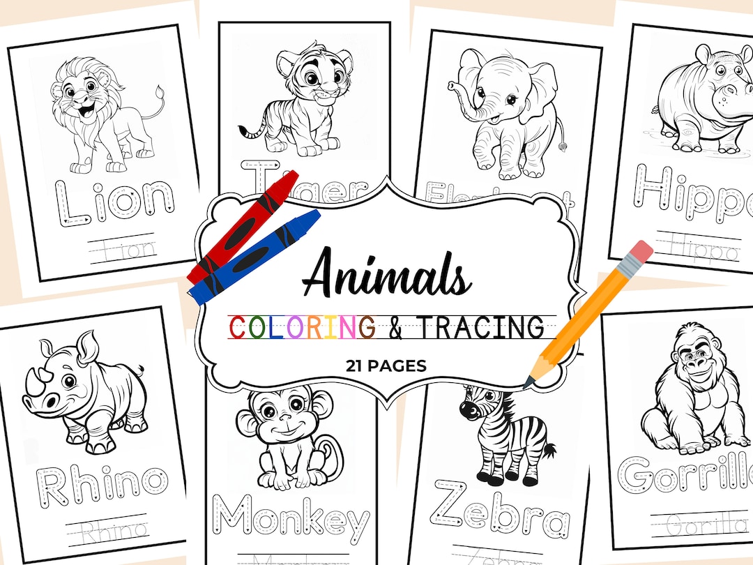 Kids Coloring Pages Printable Coloring Sheets Wild Animal Coloring ...