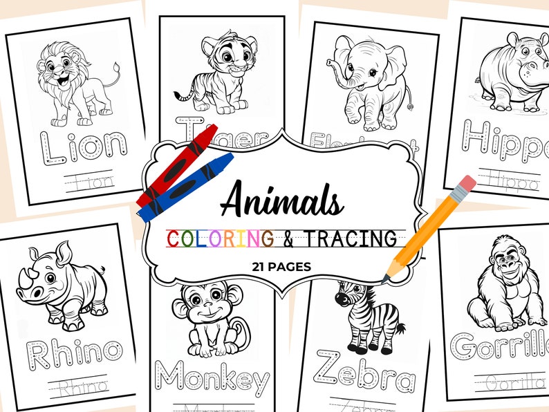 Kids Coloring Pages Printable Coloring Sheets Wild Animal Coloring ...