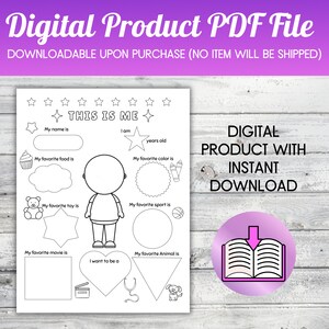 All About Me Preschool First Day of School Get to Know Me Back to ...