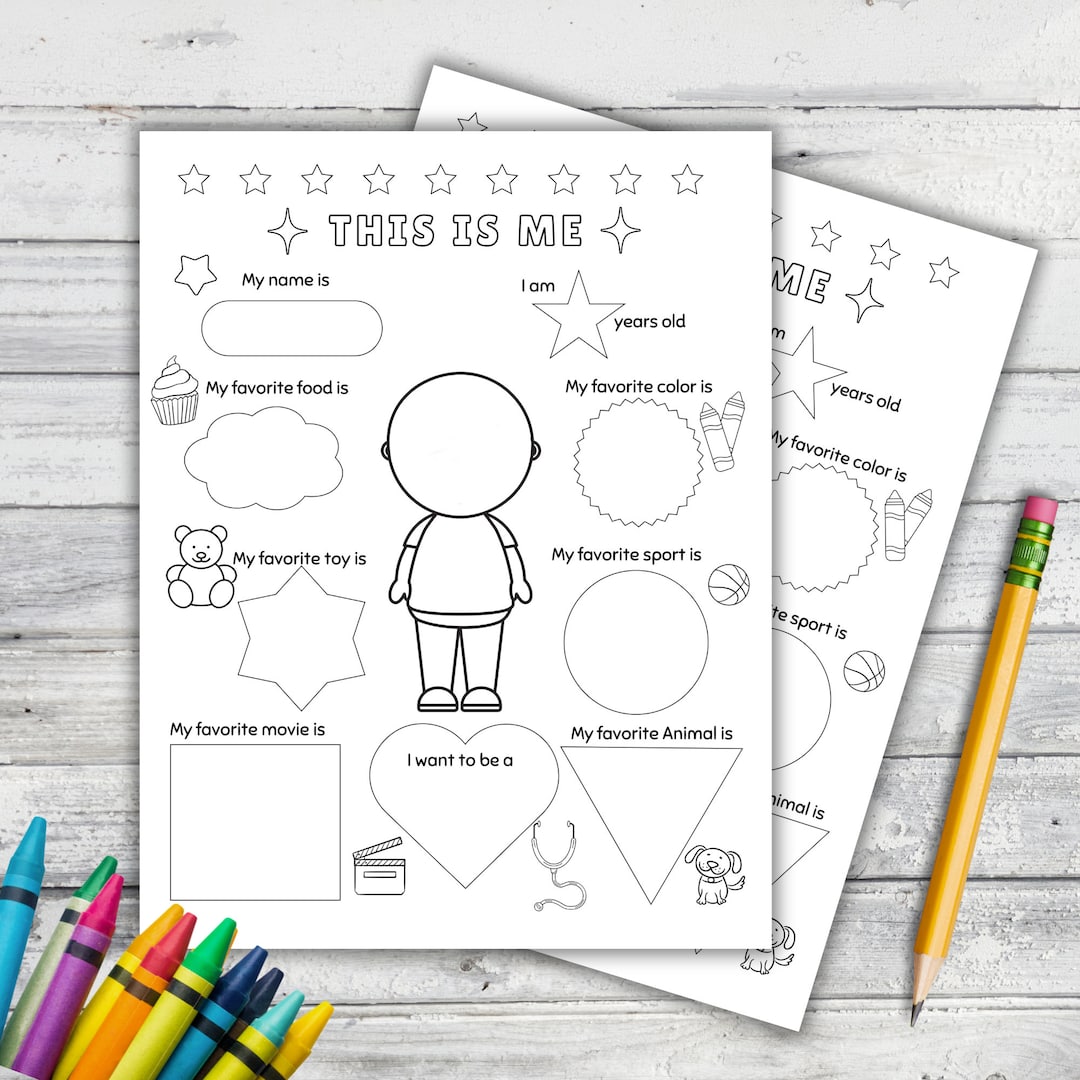 All About Me Preschool First Day of School Get to Know Me Back to ...