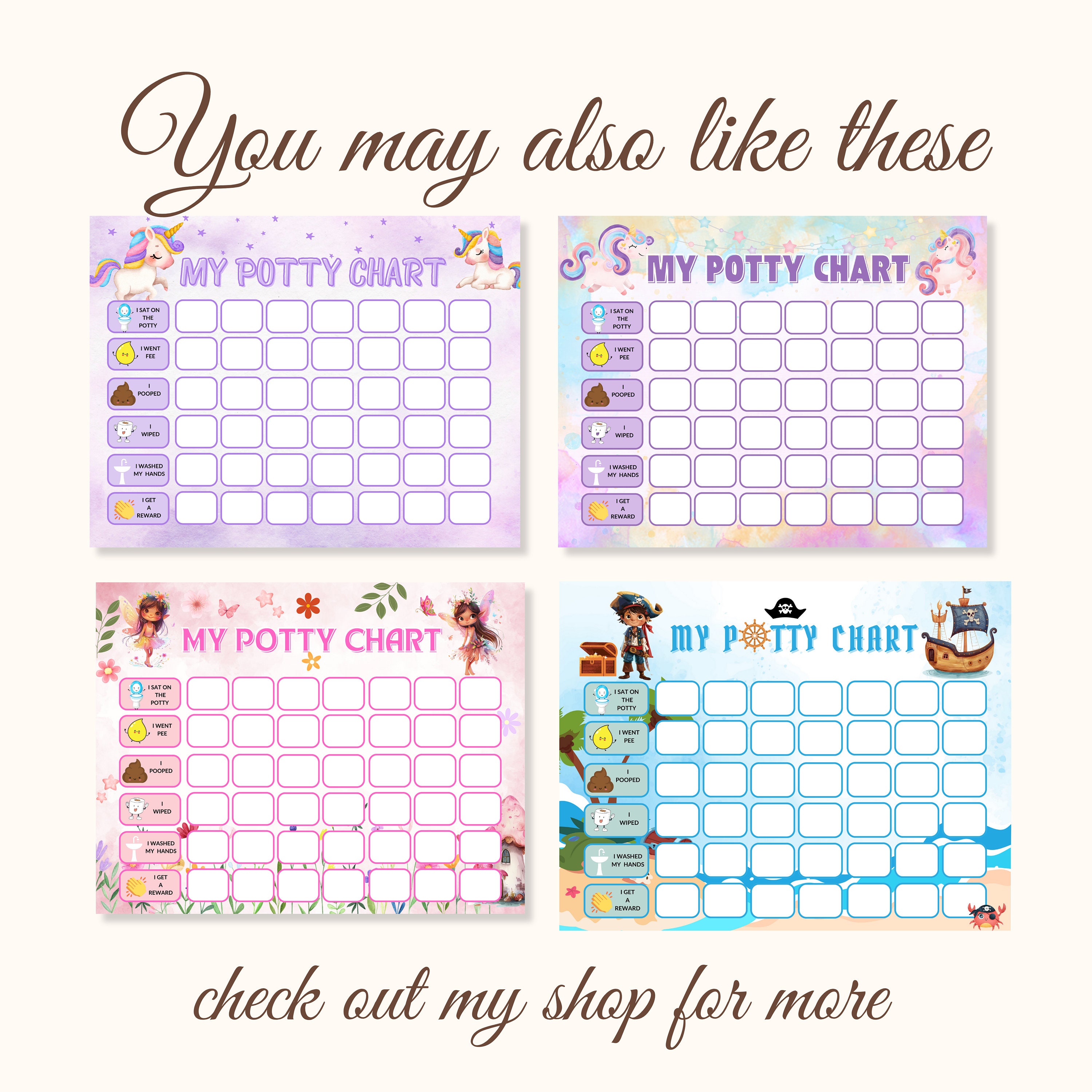 Space Potty Chart for Girls Boys Toilet Training Chart Kids Potty Chart ...