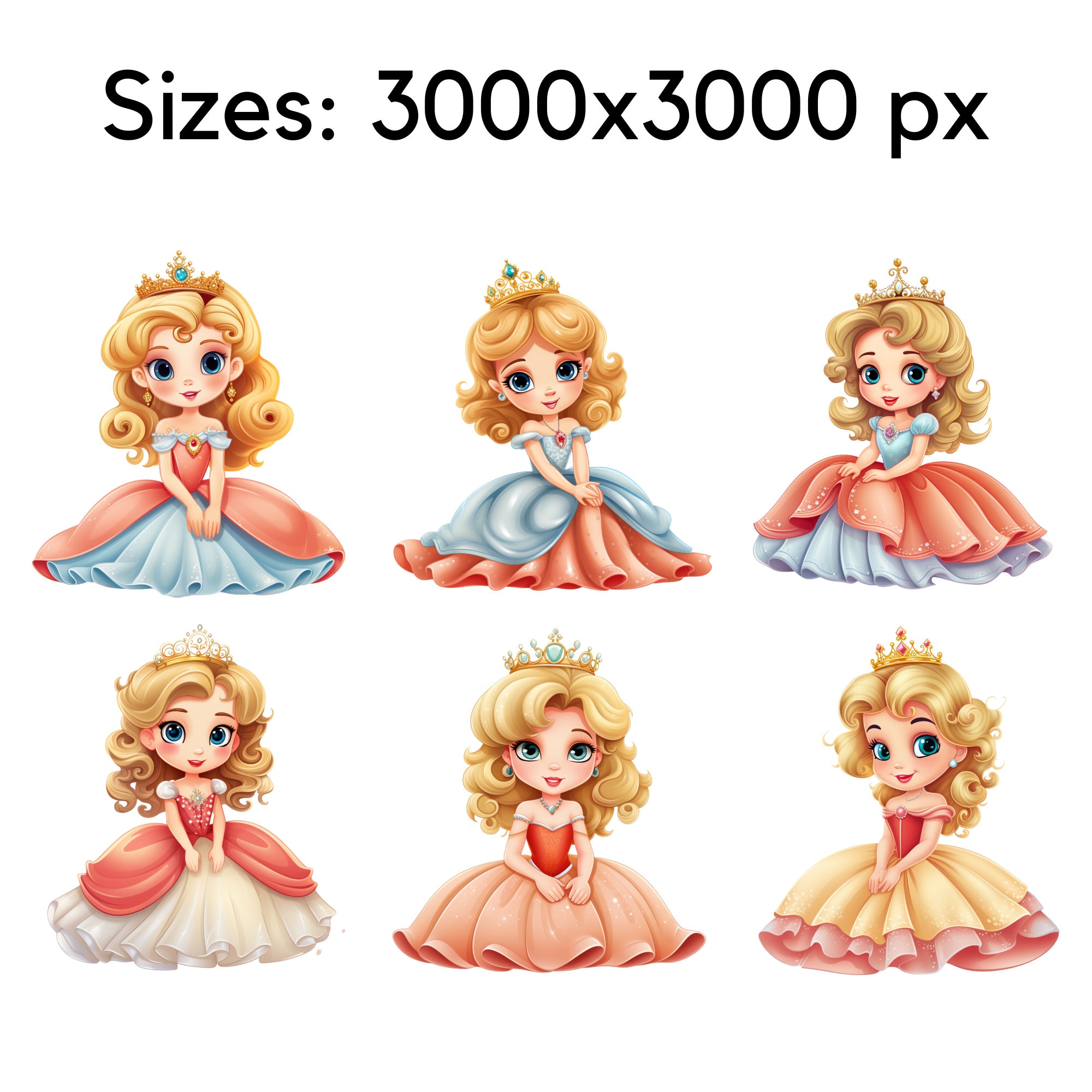 Little Princess Clipart PNG Princess Birthday Fairytale Princess ...