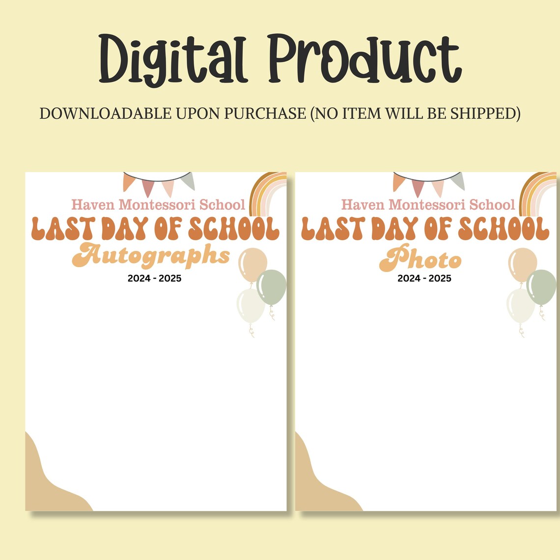 End of the Year Printable Autographs Sheet 2024-2025 Last Day of School ...