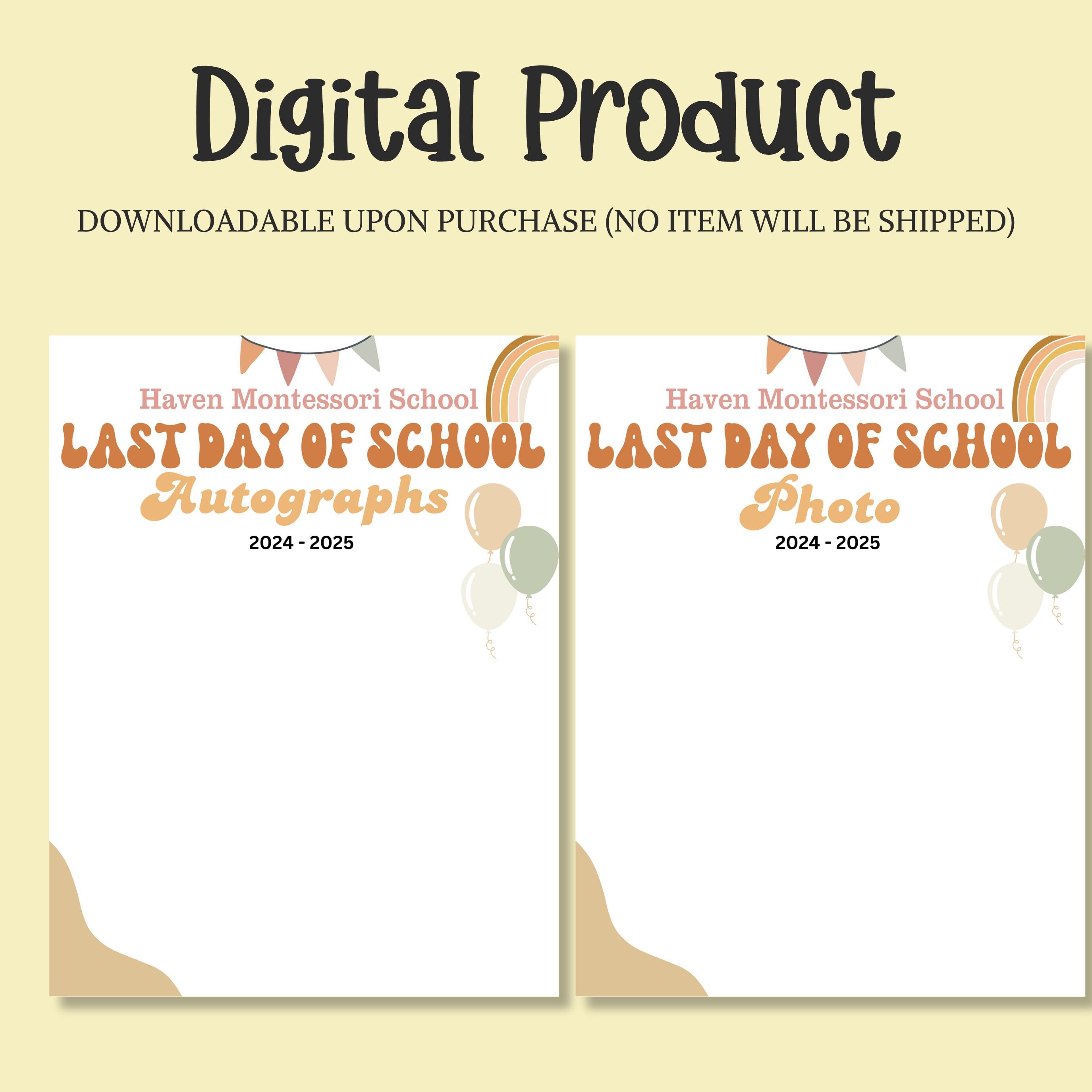 End of the Year Printable Autographs Sheet 2024-2025 Last Day of School ...