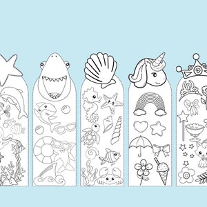 Coloring Bookmarks for Kids 22 Bookmarks Bundle Printable Classroom ...