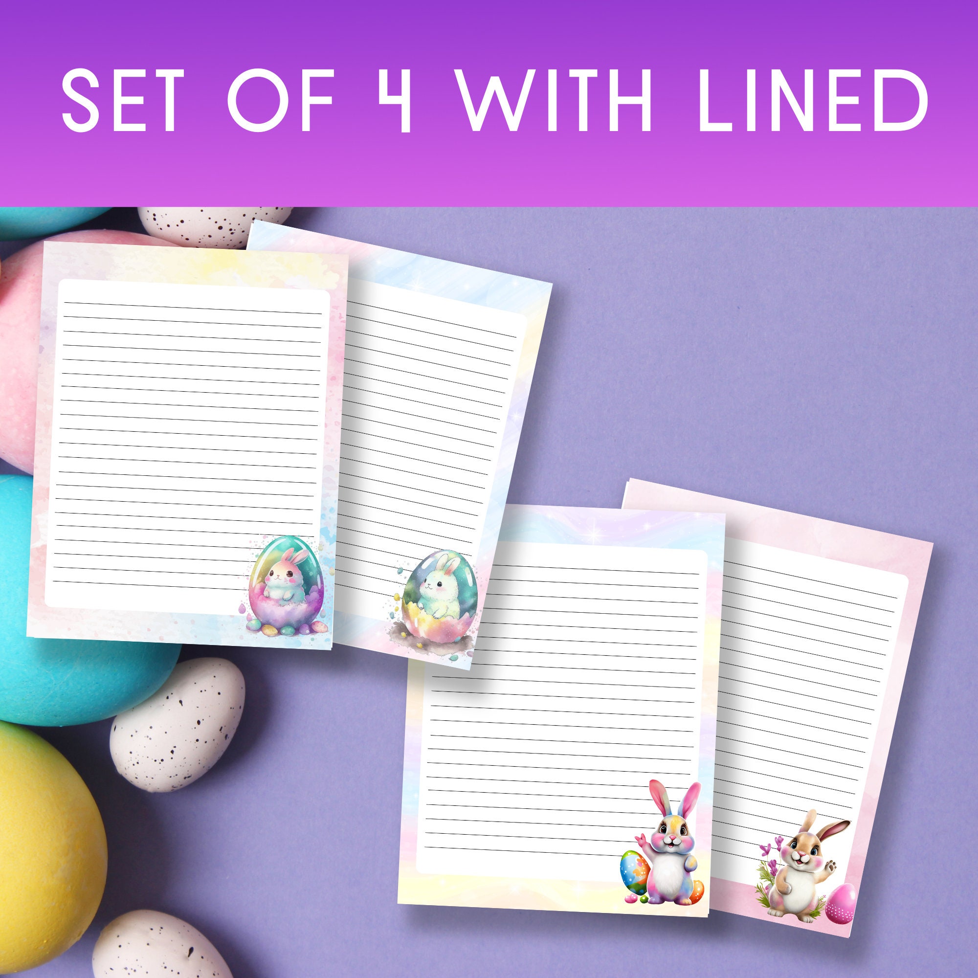 Easter Bunny Stationery Printable Stationery Easter Writing Paper ...