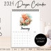 Dragon Calendar 2024 Printable Monthly Fillable Vertical Wall Calendar ...